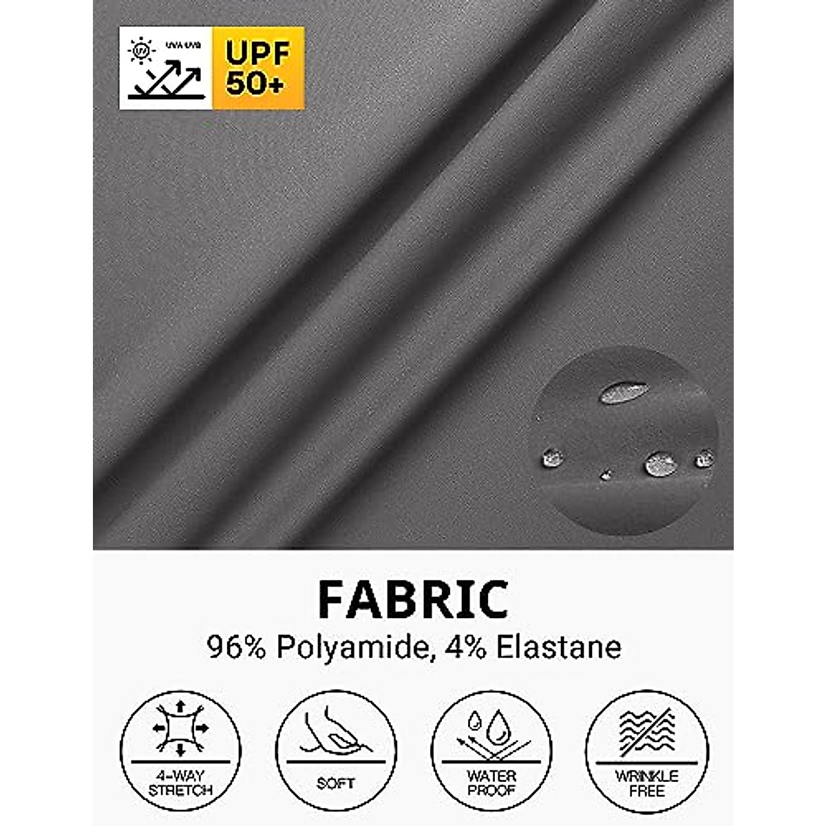 SPECIALMAGIC Golf Pants Men Stretch Slim fit Hiking Pants Lightweight Dress Casual Tapered Zipper Pockets 34 Grey