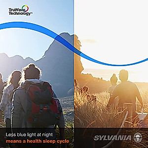 SYLVANIA LED TruWave Natural Series Décor Light Bulb, 60W Equivalent, Efficient 5.5W B10, Candelabra Base, Dimmable, 500 Lumens, 2700K, Soft White, Clear - 2 Pack (40757)