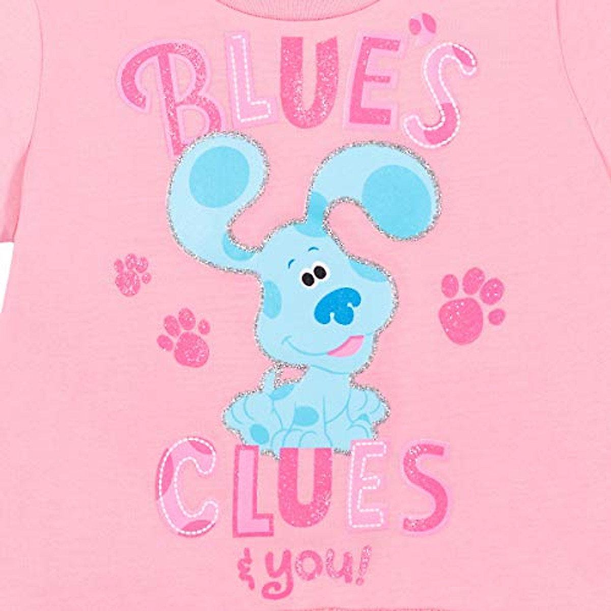 Nickelodeon Blue's Clues Toddler Girls Graphic T-Shirt French Terry Shorts Set Pink 2T