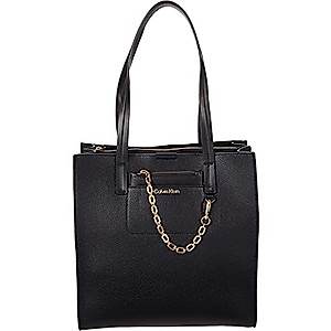 Calvin Klein Anya Rocky Road Tote Black/Gold One Size
