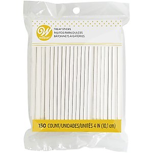 Wilton 4-Inch White Lollipop Sticks, Cake Pop Sticks, 150-Count