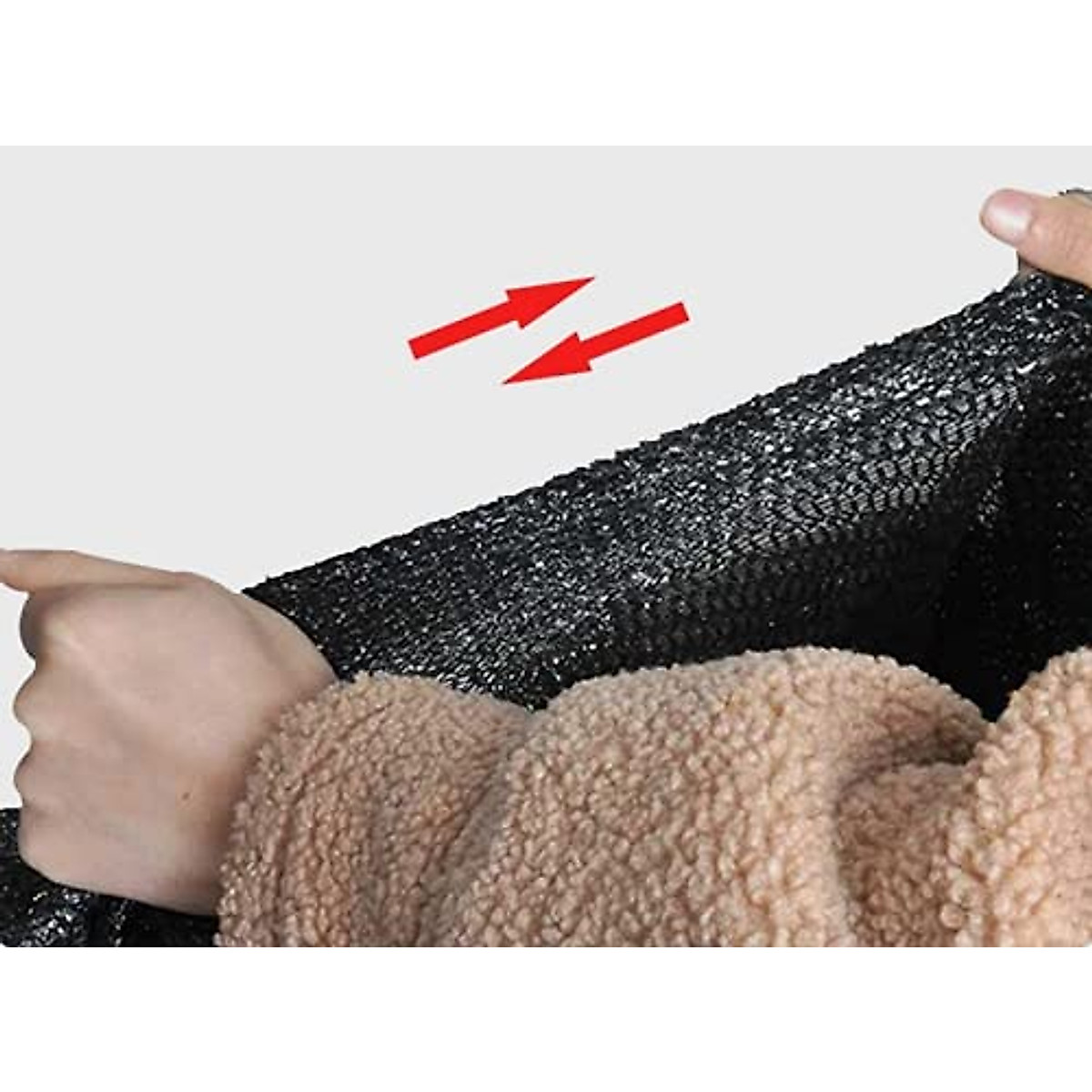 50% Sunblock Shade Cloth,Black Sun Screen Mesh Plants Greenhouse Cover Fabric,Net Tarp Sunshade UV Resistant Netting with Grommets Easier to Hang for Flowers Plants Patio Lawn Outdoor 6.5 ft x 6.5 ft