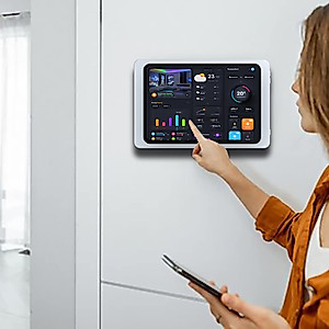 EMONITA Magnetic iPad Wall Mount with 360° Rotatable Charging Port for EMONITA iPad Cases - Silver