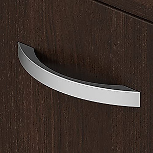 Bush Business Furniture Studio C Low Storage Cabinet with Doors and Shelves, Black Walnut