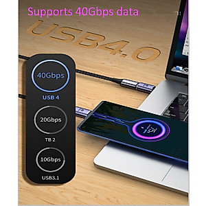 240W USB C Adapter,USB C Female to USB C Female Coupler,USB C Male to USB C Male,USB C Male to USB C Female Extender,USB4 Type C 40Gbps 8K Video for MacBook,Thunderbolt 4/3 Type C Devices(3Pack)