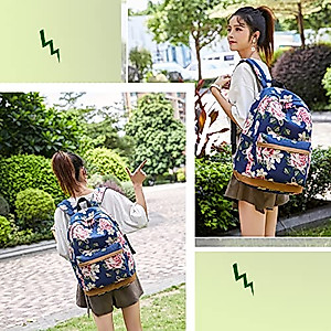 Luxbagsmart Backpack Set for Girls School Backpack Bookbag Schoolbag for Teen Girls Backpack Set 3 in 1 (Blue)