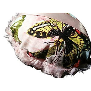 Victorian Rose Design Powder Puff for Dusting Powder Large 4 1/2 Inch Diameter