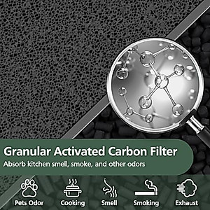 2-Pack MK-D05 Air Fil-ter Replacement for MK-D05 Air Cleaner Puri-fier, 4-in-1 High-Efficiency H13 True HEPA Filt-er with Carbon Filt-er, Green (Pet Dander Version)