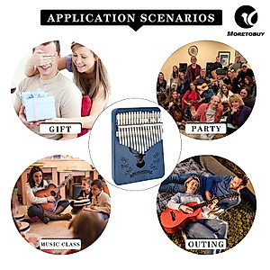 CloudyPeak Kalimba 17 Key Portable Mbira Finger Piano, Kalimba with Protective Box,Tune Hammer and Study Instruction, Thumb Piano for Kids Adult Beginners Professional