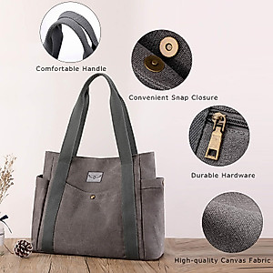 Tote Bag for Women Canvas Totes Purse Shoulder Handbag Top Handle Work Bags for Daily Leisure Shopping