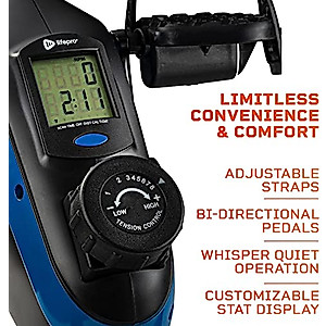 Lifepro 3-in-1 Under Desk Bike Pedal Exerciser with Resistance Bands, Arm & Leg Mini Exercise Bike Desk Exercise Equipment, Foot Peddler Exerciser for Seniors, Desk Workout Compatible with Fitness App