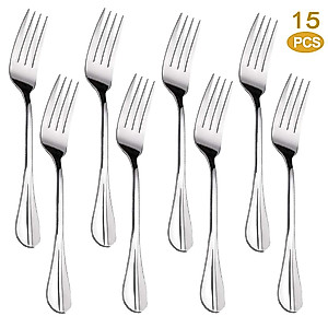 ANFIMU Set of 15 - Stainless Steel Restaurant & Hotel Quality Elegance Dinner Forks
