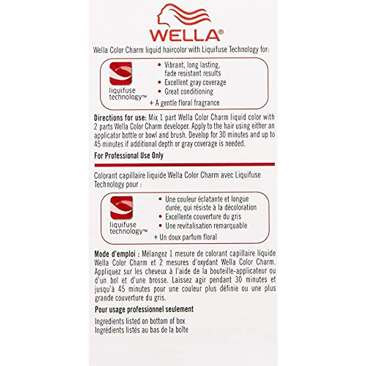 WELLA Color Charm Permanent Liquid Hair Color for Gray Coverage, 8RG Titan Red Blonde