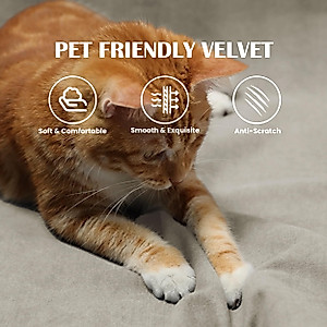 POVISON 115.75" Oversized Modern Modular Sectional Sofa for Living Room Large Sectional Couches Velvet L Shaped Deep Seat Sofa Set 3 Seat with Reversible Ottoman Big Comfy Cloud Couch for House Office