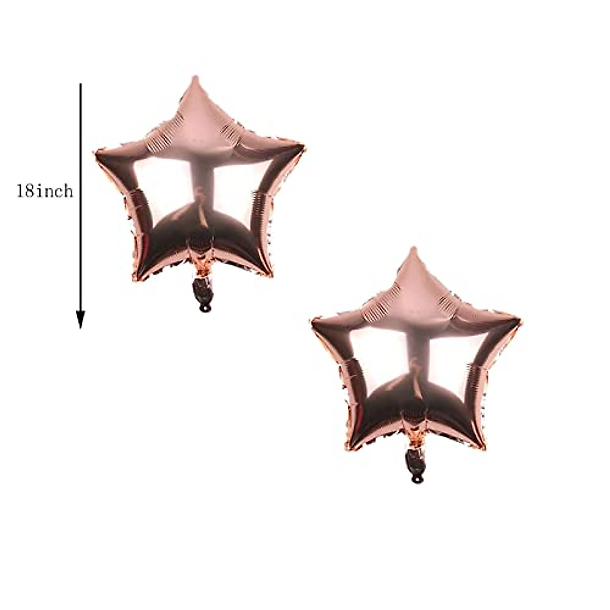 6PCS Big Happy Birthday Balloon Foil Inflated Mylar Balloons Rose Gold Birthday Party Decoration Kit for Party Decoration Supplies