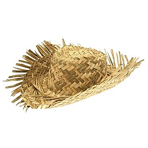 Henbrandt Men's Beachcomber Straw Hat Hawaiian Beach Fancy Dress Accessory