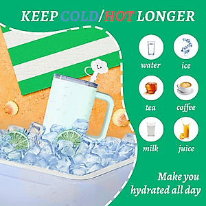 winiwo 40 oz Tumbler with Handle and Straw, D.I.Y Gift for Her, Stainless Steel Travel Mug, Iced Tea or Coffee, Insulated Tumbler with Stickers, Keeps Beverages Cold Up to 24 Hours