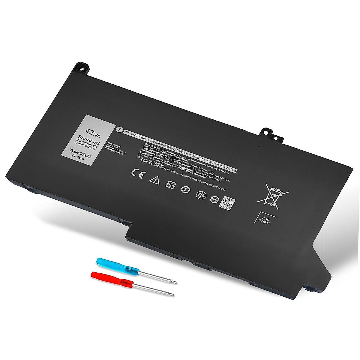 DMKAOLLK 42Wh DJ1J0 Battery for Dell Latitude 7280 7290 7380 7390 7480 7490 E7280 E7290 E7380 E7390 E7480 E7490 Series DJ1JO P28S P28S001 451-BBZL K8X0T1 ONFOH 11.4V