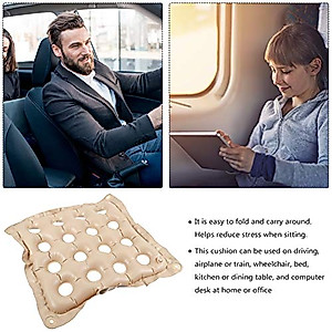WINOMO Air Inflatable Seat Cushion Foldable Portable Pressure Relieving Chair Cushion Blow Up Wheelchair Pad for Office Chair Dining Room Chair Car Seat Complexion