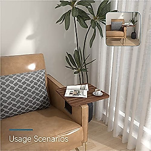 Sofa Arm Clip Table Sofa Armrest Tray Arm Table Clip on Tray Sofa Table for Wide Couches
