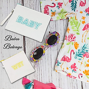 KLKOKVKE Diaper Bag Organizing Pouches Set, 5 Pieces Wet Dry Bags for Baby Essentials, Diaper Accessories, Toiletries, Travel, Pool, Beach, Swimsuits, Yoga Clothing, Gym Clothes