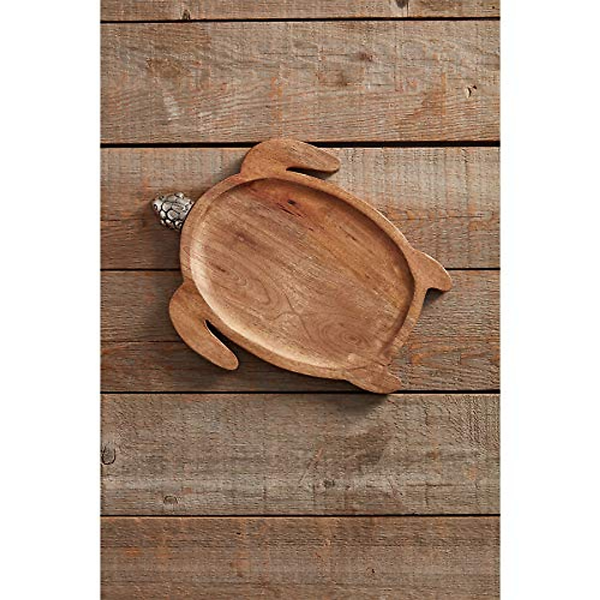 Mud Pie Turtle Wood Tray and Dip Bowl Set
