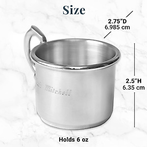 Let's Make Memories Personalized Keepsake Pewter Baby Cup - Newborn Gift - Heirloom - New Parents