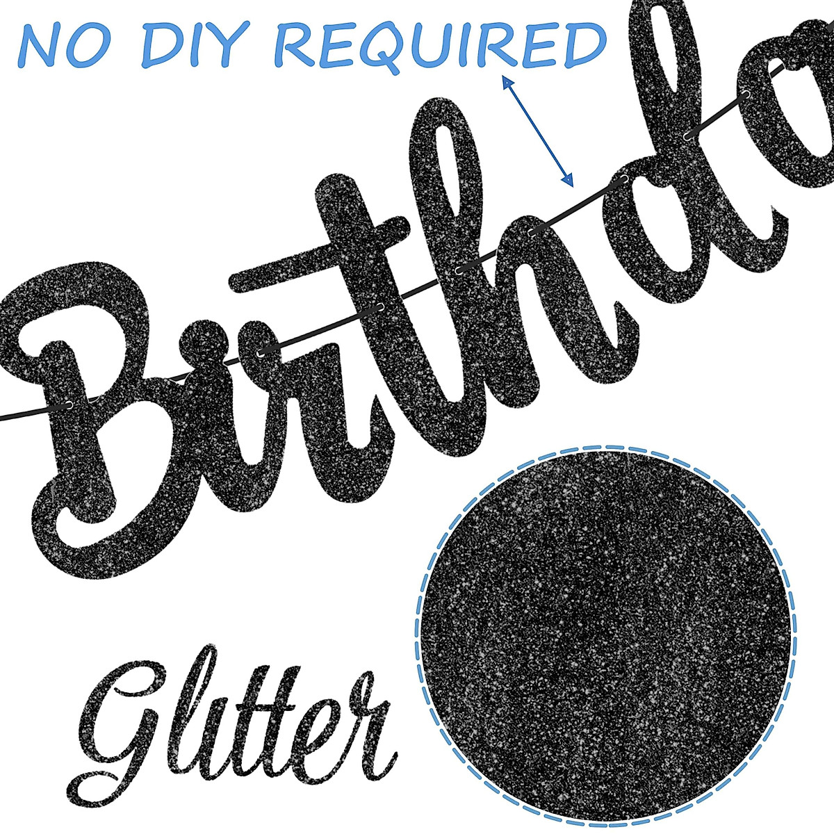 Gym Birthday Party Banner Weight Lifting Birthday Party Decorations 2Pcs Glitter Fitness Birthday Party Banners Gym Happy Birthday Banner for Gym Theme Baby Shower Supplies