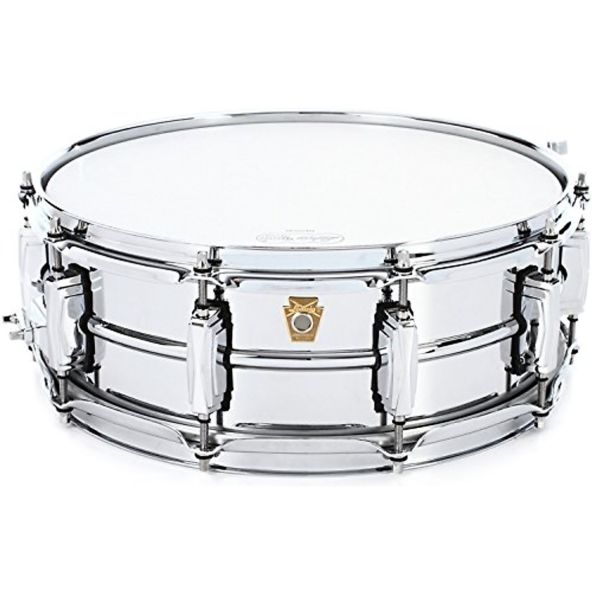 Ludwig LM400 Smooth Chrome Plated Aluminum 5 x 14 Inches Snare Drum with Imperial Lugs and Supra-Phonic Strainer