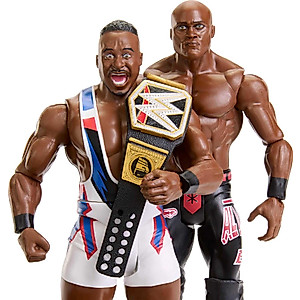 Mattel WWE Big E vs Bobby Lashley Championship Showdown Action Figure 2-Pack with Mattel WWE Championship, 6-inch