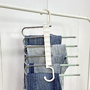5 Pack - Pants Hangers Space Saving Closet Organizer Pant Hangers Home Organization Hanger Space Saving Hangers Closet Organizers Pants Hanger Pant Hanger Clothes Hangers