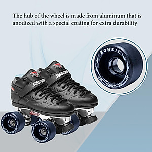 Sure-Grip Zombie Wheels Roller Derby Speed Skating (Max Black 92A)