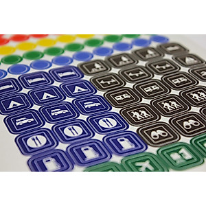 USA Travel Map Vinyl Sticker Set, 1 Sheet of 84 Stickers