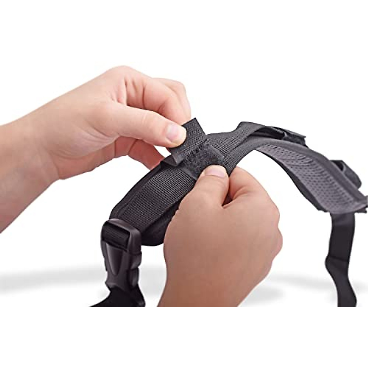 CIRAVI Horse Feed Bag - Slow Feeding Grain - Adjustable Elastic Strap with Cushioned Removable Neck Pad - Heavy Duty Buckle - Complete with Horse Hoof Pick Brush