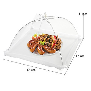 8 Packs Large Pop-Up Mesh Screen Food Cover Tents - Keep Out Flies, Bugs, Mosquitos - Reusable