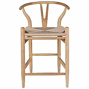 Amazon Brand – Stone & Beam Wishbone Counter-Height dining chair, 35.5"H, Birch Wood, Natural / Natural