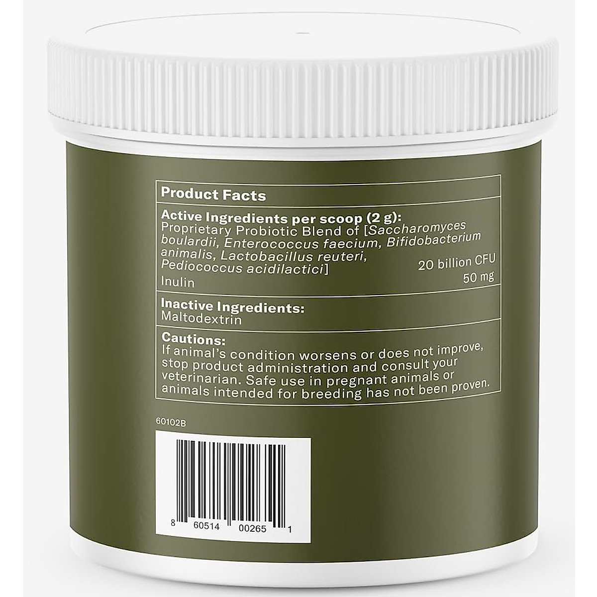 Nom Nom Dog GI-Targeted Probiotic Support - with Prebiotic Fiber, Inulin, and Saccharomyces boulardii - Gut Health Dog Probiotics for Gastrointestinal and Stomach Relief (GI Powder)