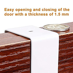 SKOLOO Over The Door Hook Rack, 5 Door Hanger Hooks for Clothes Towels Coat, Over The Door Coat Rack (White)