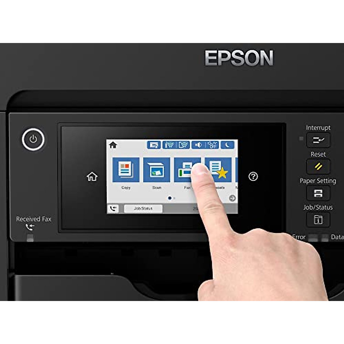 Epson Workforce Pro WF-7840 Wireless Wide-Format All-in-One Color Inkjet Printer, Black - Print Scan Copy Fax - 4.3" LCD, 25 ppm, 4800x2400 dpi, 13"x19", 50-Sheet ADF, Auto 2-Sided Printing, Ethernet