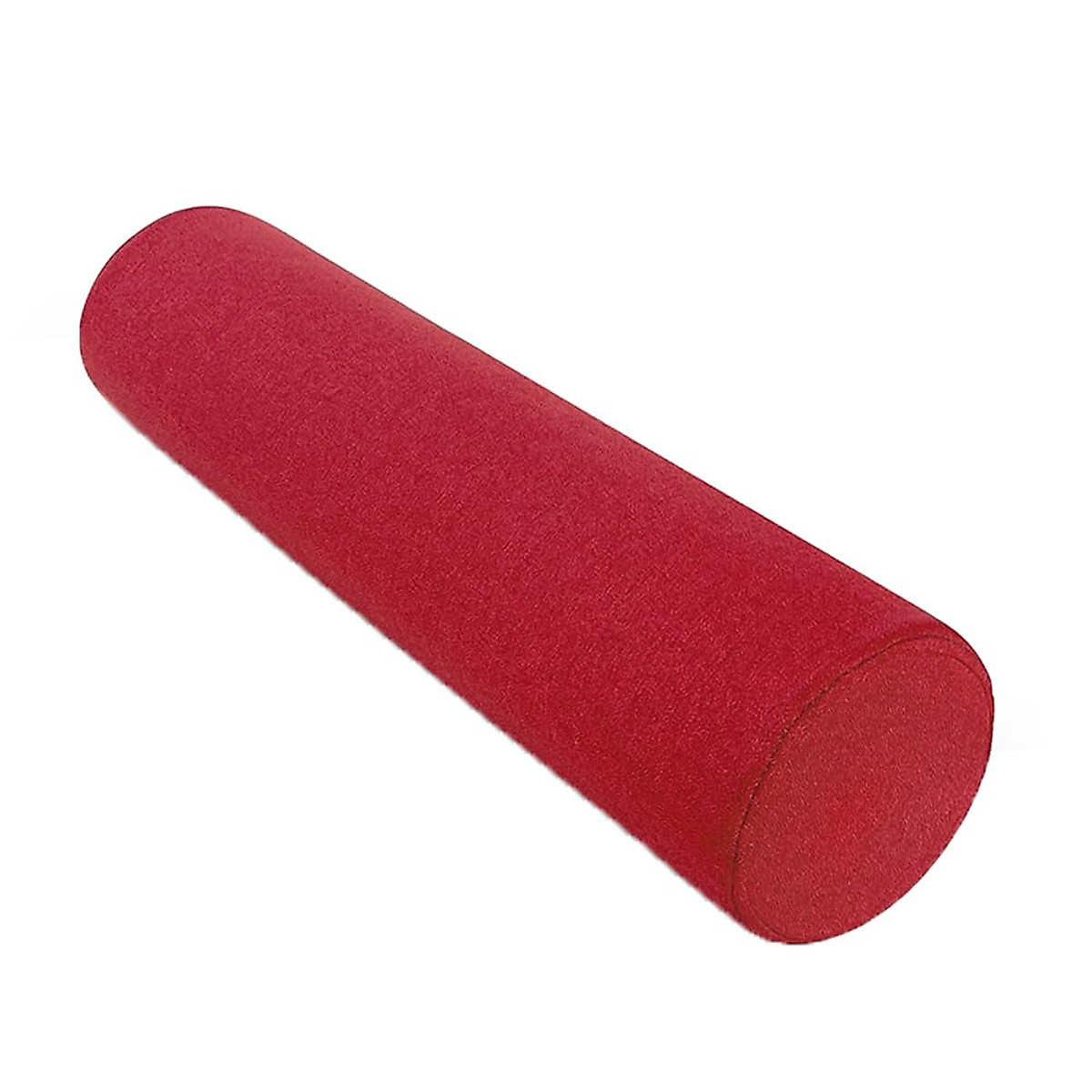 WeiWeiLee Cotton Linen Round Neck Pillow Sponge Long Cylinder Bolster Pillow Sofa Bed Cervical Roll Pillow Knees Feet Cushion (15×50cm/5.91"×19.7", Red)