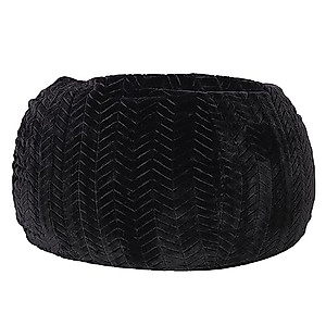 Christopher Knight Home Heavy Metal Inc Meridian Bean Bag Plush Faux Fur Chair | Comfortable and Fun Beanbag for The Whole Family| Non-Spill Memory Foam Filling (Black), Small