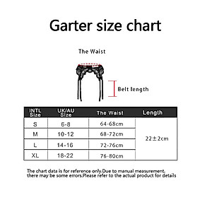 Sexy Lace Suspender Garter Belt for Thigh High Stockings (N034SL-XL-Blue)