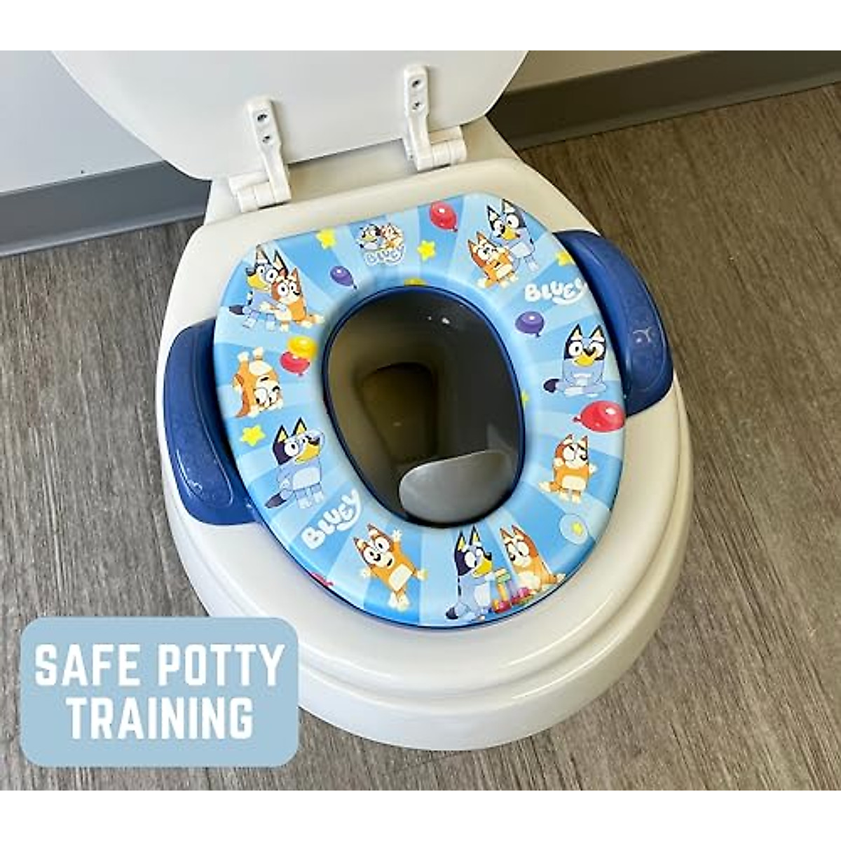 Bluey Soft Potty Seat - Potty Training Toilet Seat, Soft Cushion, Baby Potty Training, Safe, Easy to Clean