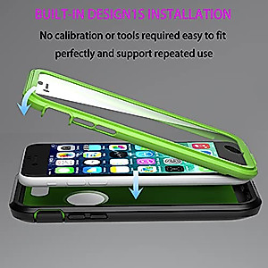 ImpactStrong iPhone 7/8 Case, Ultra Protective Case with Built-in Clear Screen Protector Full Body Cover for iPhone 7 2016 /iPhone 8 2017 (Lime Green)