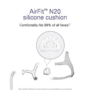 ResMed AirFit N20 Cushion - Nasal Cushion Replacement - Features InfinitySeal Design - Large