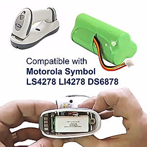 HQRP 5-Pack Battery Compatible with Motorola Symbol LS4278 LS-4278 LS4278-M LI4278 DS6878 82-67705-01 BTRY-LS42RAAOE-01 K35466 Cordless Bar Code Scanner LI-4278 DS-6878
