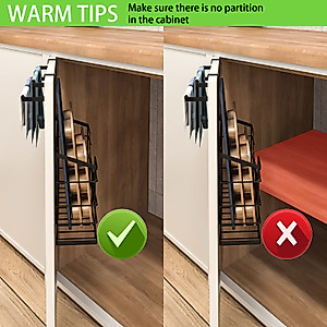 YEEBEIJIM Over the Cabinet Door Organizer 3 Pack, Kitchen Cabinet Organizer Wall Mount Storage Basket for Cutting Board, Grid Storage Basket Holder Rack for Kitchen Pantry Bathroom