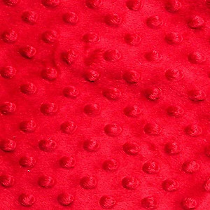 Red Minky Dot Cuddle Fabric - Sold By The Yard - 58"/ 60"