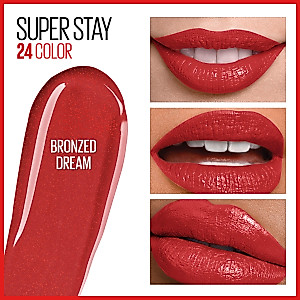 MAYBELLINE Super Stay 24 2-step Long Lasting Liquid Lipstick and Lip Balm, 920 Bronzed Dream, 1 count