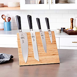 Mercer Culinary Züm Magnetic Board Forged Knife Set, Bamboo, Black